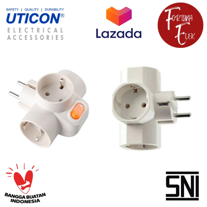 UTICON Steker T Arde + lampu SC - 38 / SC - 382 Original Standar SNI 3 ...