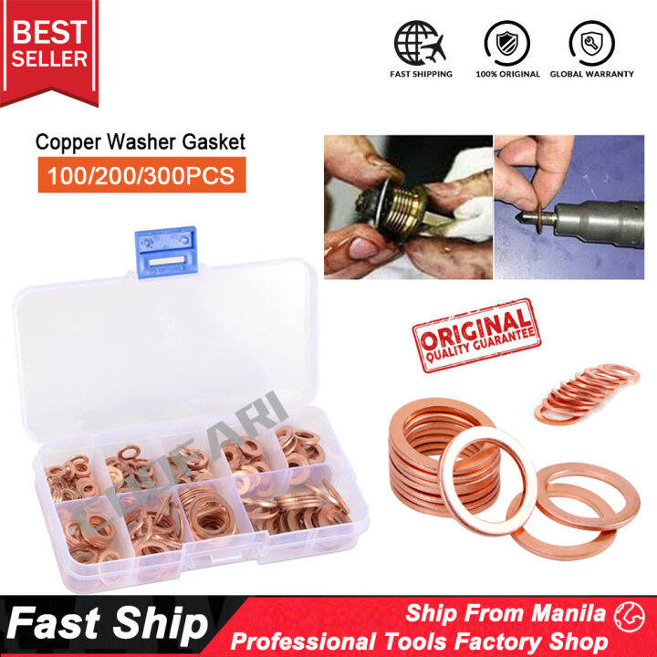 COOFARI Universal M5-M20 Copper Gasket Nut & Bolt Sets Fastener Screw ...