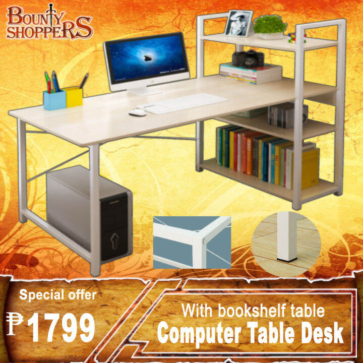 computer table Length 140cm study table for student adult with drawer ...