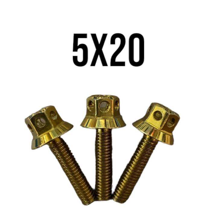 MOTORCYCLE GOLD BOLTS 5X20 (sold per piece) | Lazada PH