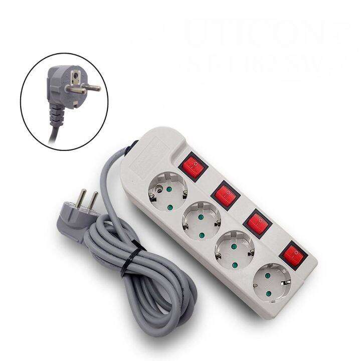 MITSUI MSC 154 STOP KONTAK + KABEL + SAKLAR SWITCH TERSENDIRI + LAMPU 4 ...