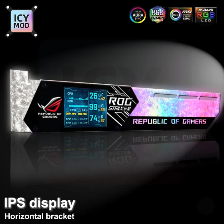 LCD!GPU!Bracket!RGB!VGA!Support!2.2!Inch!Display!Temperature!Detection ...