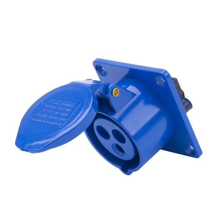 INDUSTRIAL PANEL MOUNTING SOCKET FORT CEE 3 PIN 32A 323 2P+E PANEL ...