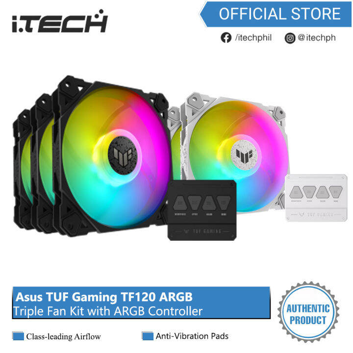 Asus TUF Gaming TF120 ARGB Triple Fan Kit with ARGB Controller | Lazada PH