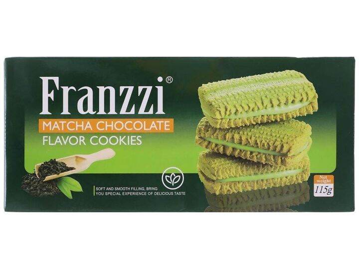 Bánh quy vị sô cô la trà xanh (Franzzi matcha chocolate flavor cookie ...