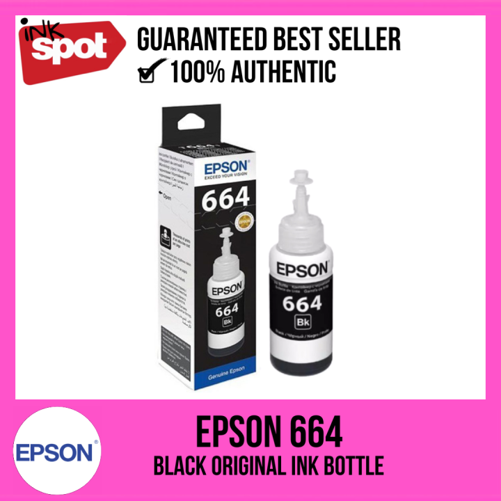 EPSON 664 Black Ink Original Bottle (70ml) (T664120-S) | Lazada PH