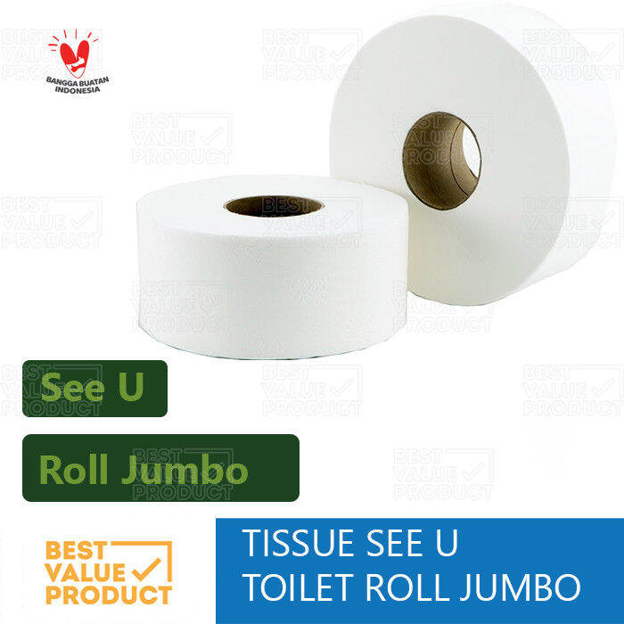 Tissue TOILET Jumbo Roll Tisu Tisue SEEU 1200 Sheet 2 Ply | Lazada ...