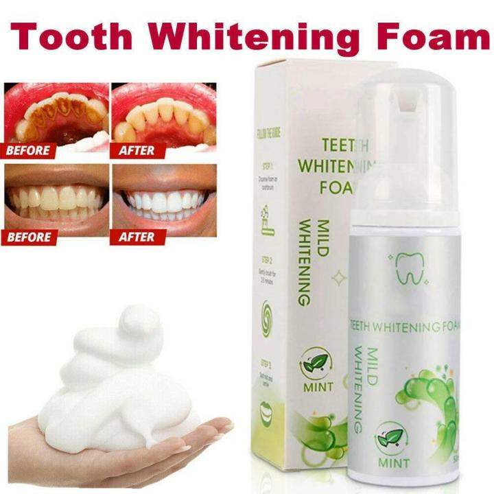 50Ml New Mint Mousse Foam Toothpaste Teeth Whitening Stain Removal ...