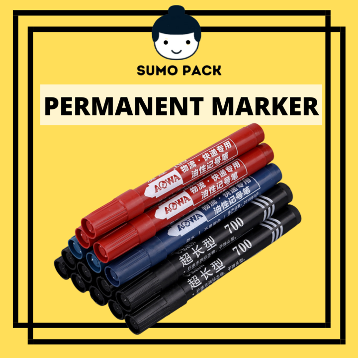SUMOPACK Permanent Marker Pen (x10pcs) Waterproof Packaging Marker Pen ...