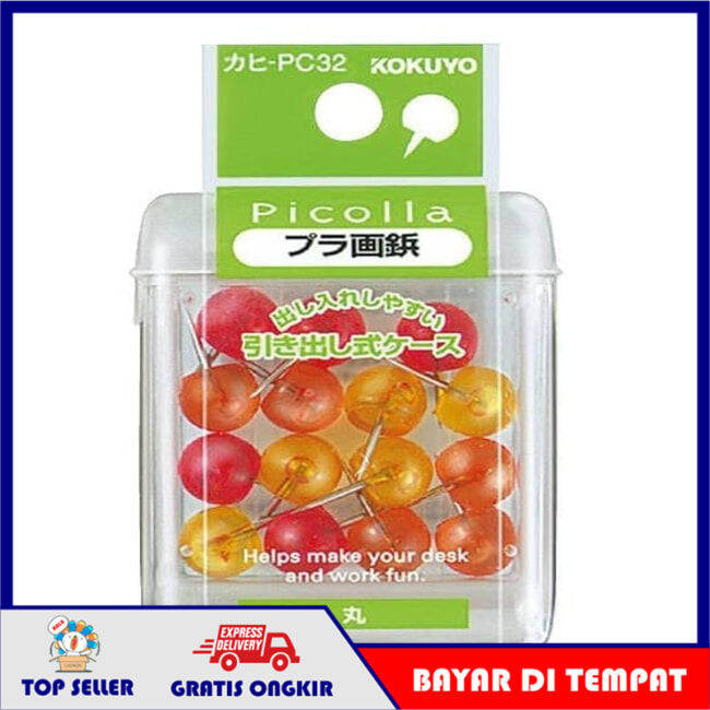 KOKUYO PICOLLA - KAHI-PC32 - BALL PUSH PIN MIXED COLOR | Lazada Indonesia
