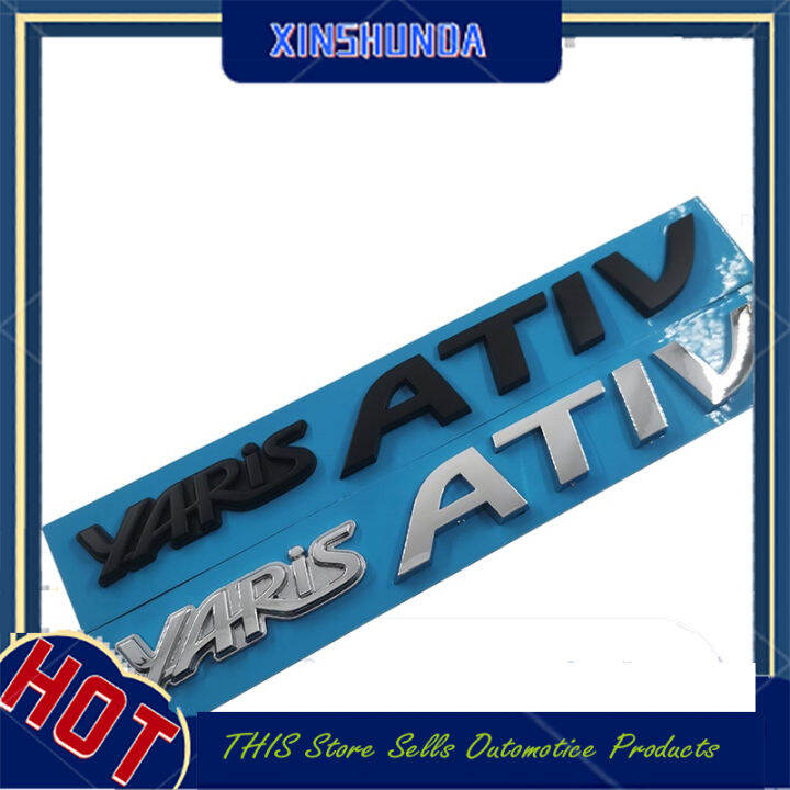 XSD 1 X ABS Black Chrome YARIS ATIV Logo Auto Trunk Lid Emblem Badge ...