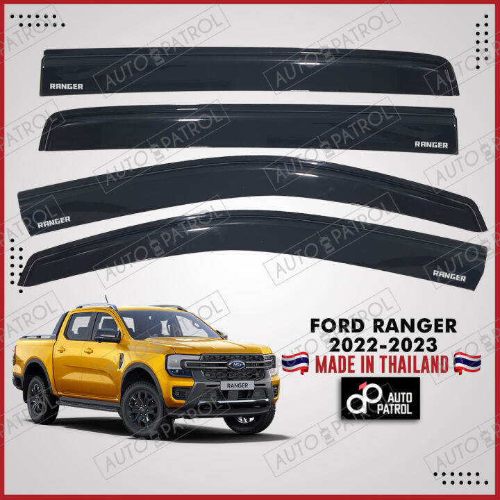 FORD RANGER 2022-2023 Black Type Rain Guard Window Visor Made In ...