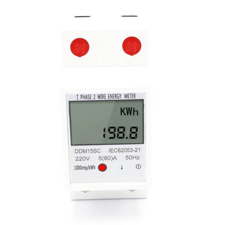 Lcd Digital Single Phase Energy Meter Kwh Voltage Current Power Consumption Meter Wattmeter