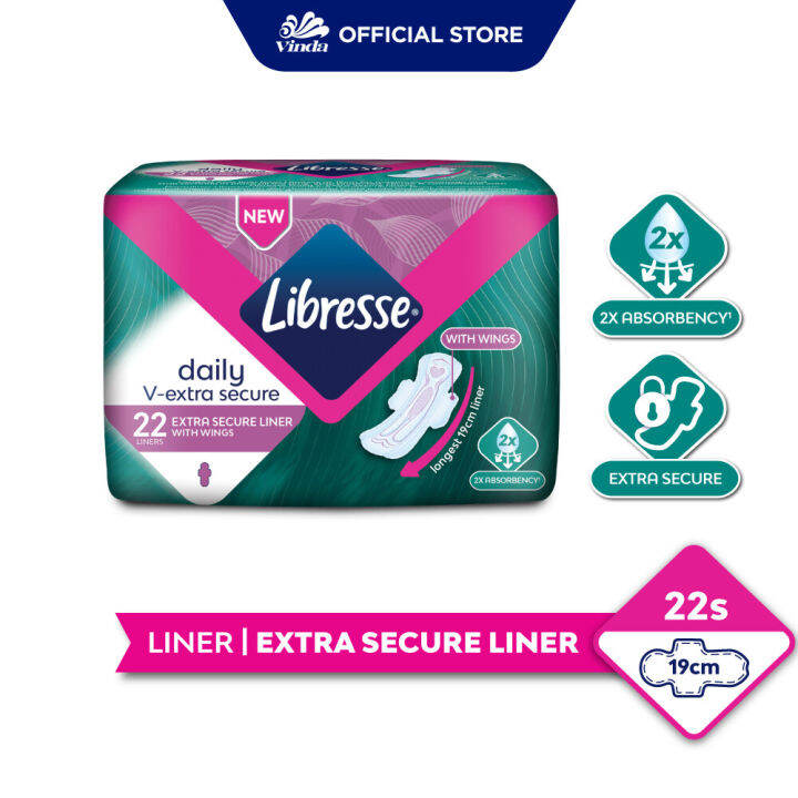 Libresse Extra Secure Panty Liners 19cm (22pcs) | Lazada