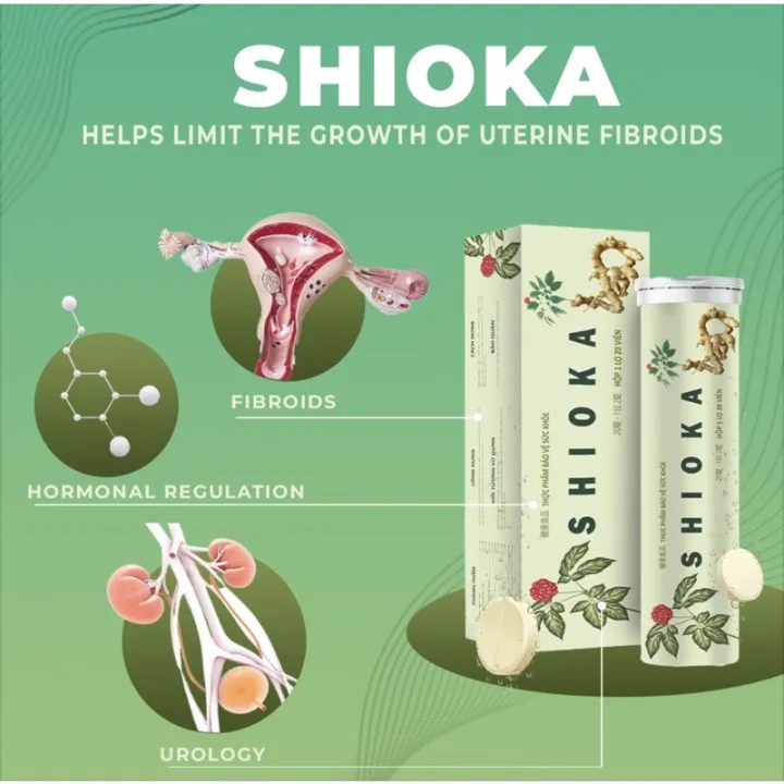 【COD】 IN STOCK SHIOKA HERBAL Effervescent Tablets 20 tabs FOR REDUCING ...