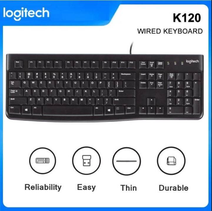 Original Logitech K120 USB Wired Keyboard | Lazada