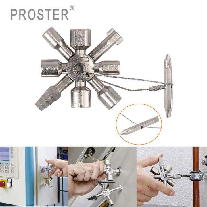 Proster 11 in 1 cross key Universal socket wrench square triangular ...