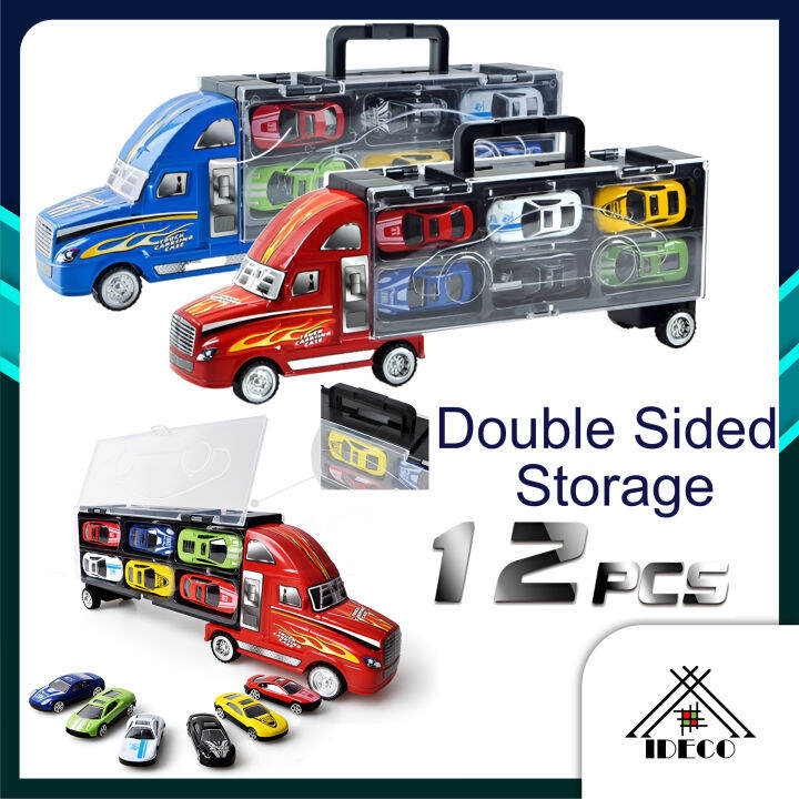 iDECO Container Truck Toy Lorry Cars 12 Alloy Car Model For Kids Baby ...