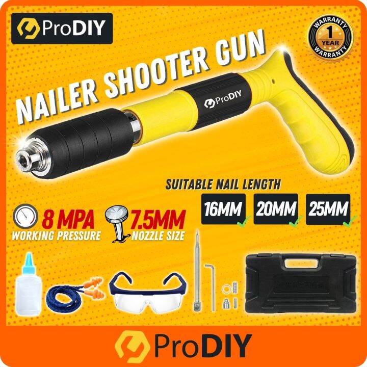 PRODIY Mini Nailer Shooter Gun Manual Steel Rivet Tufting Ceiling ...