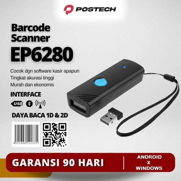 Mini Barcode Scanner 1d 2d Qr Code Baterai Bluetooth Wireless Lazada Indonesia