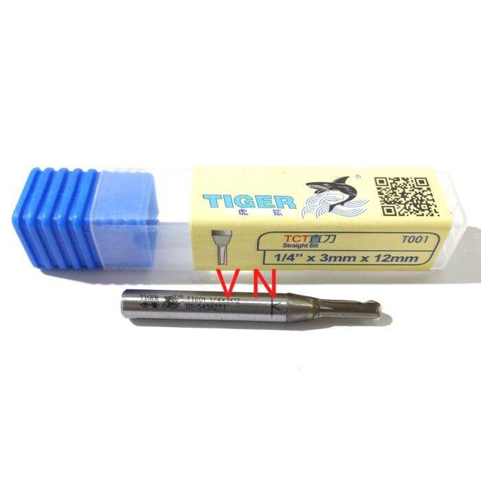 Mata Profil/Router Lurus 3 mm Full TCT/Straight Bit Tiger | Lazada ...