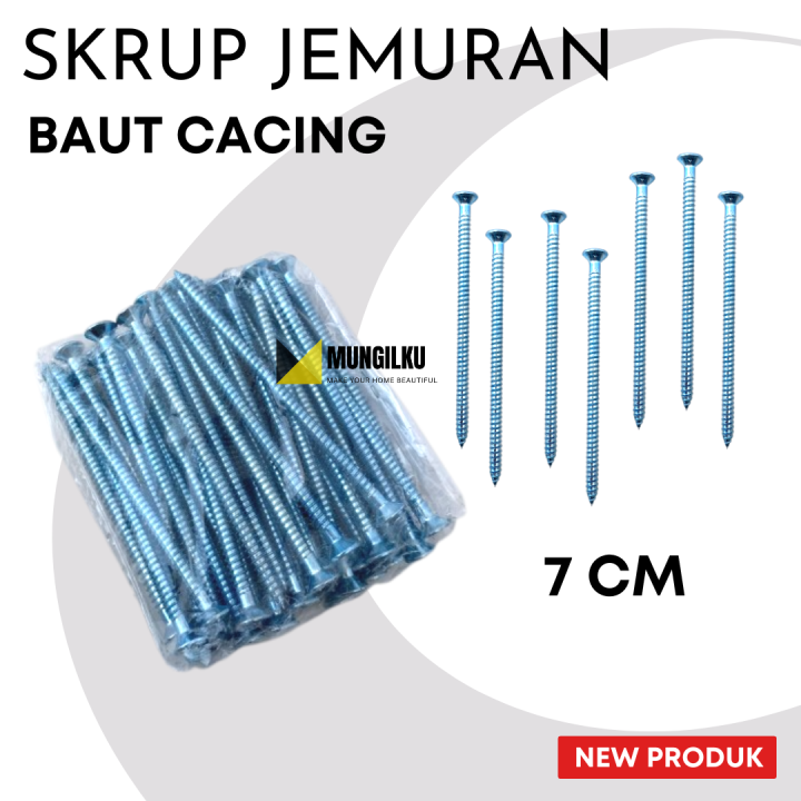 SKRUP / SEKRUP BAUT CACING 7cm | Lazada Indonesia