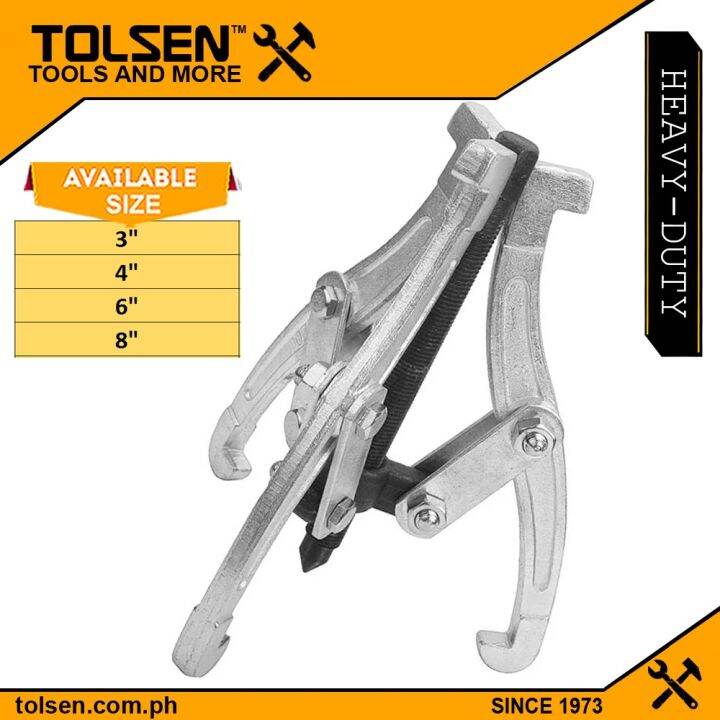 Tolsen Three-Jaw Gear Puller Adjustable (3" | 4" | 6" | 8") Extractor ...
