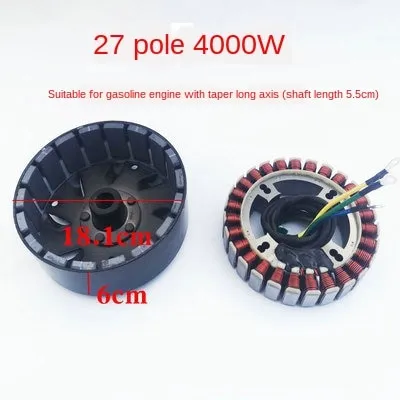 Electric Car Gasoline Extender Generator Stator Pole Coil 27 Copper ...