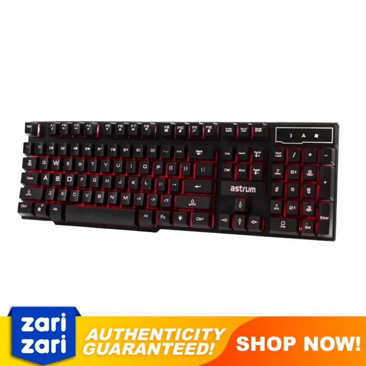 Astrum Backlit Wired LED Gaming Keyboard with 3 Backlight Colors KL610 ...