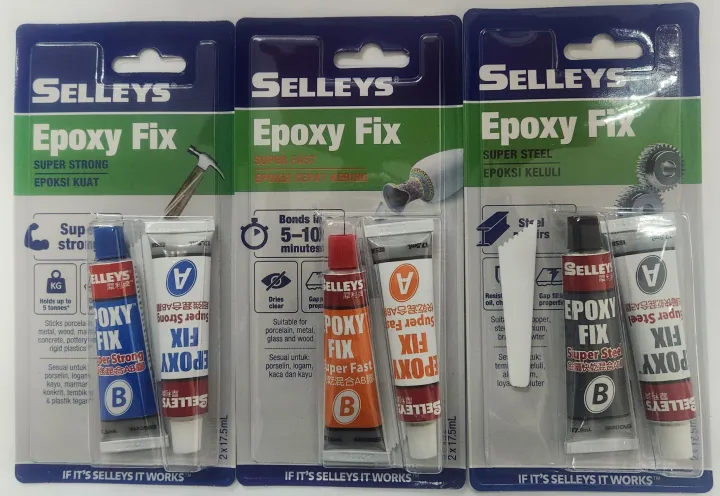 SELLEYS 35ML EPOXY FIX (SUPER FAST/SUPER STEEL/ SUPER STRONG) | Lazada