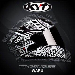 KYT TT-Course Waru Matt (bundled with Dri+ KYT balaclava and limited ed ...