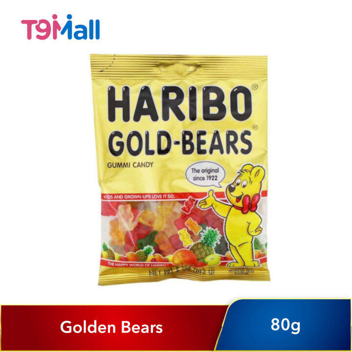 Haribo Golden Bear Fruit Gummy Fruit Juice Gummy Bear Candy (80g) | Lazada