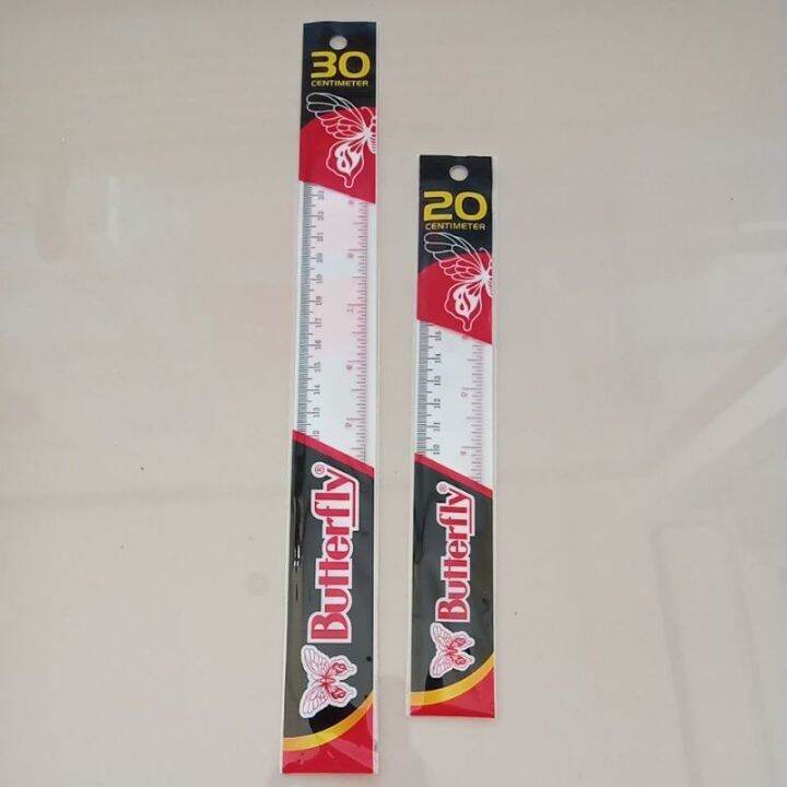 Penggaris Plastik Butterfly 20cm/Mistar Plastik Butterfly 20cm/Ruler ...