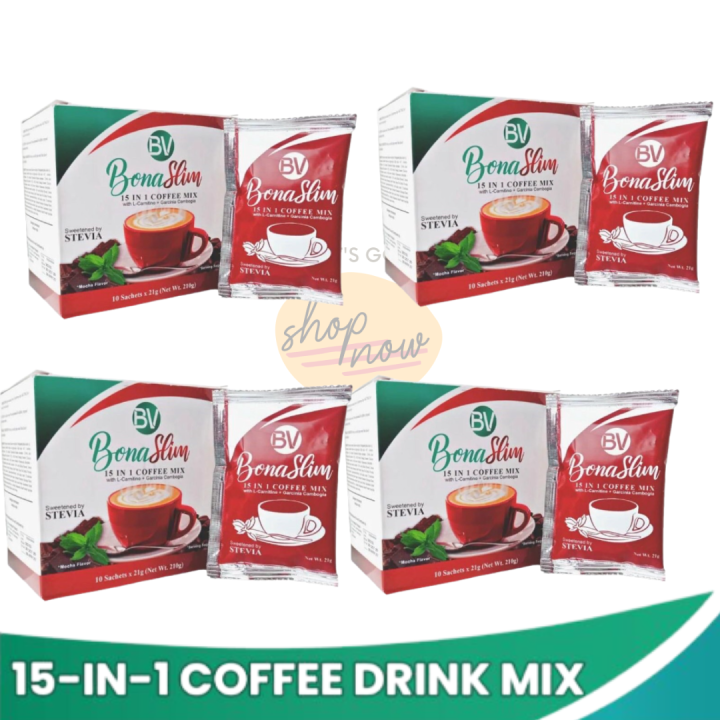 BonaSlim 15 in 1 BonaVita Slimming Coffee (Buy 4 boxes) | Lazada PH