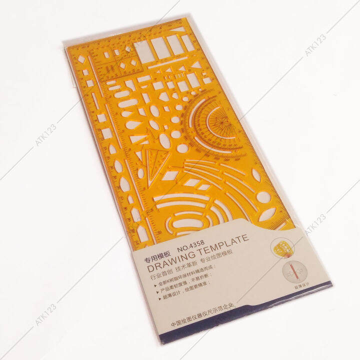Penggaris Sablon / Mal Bentuk / Bangun Datar Jinsihou No. 4358 | Lazada ...