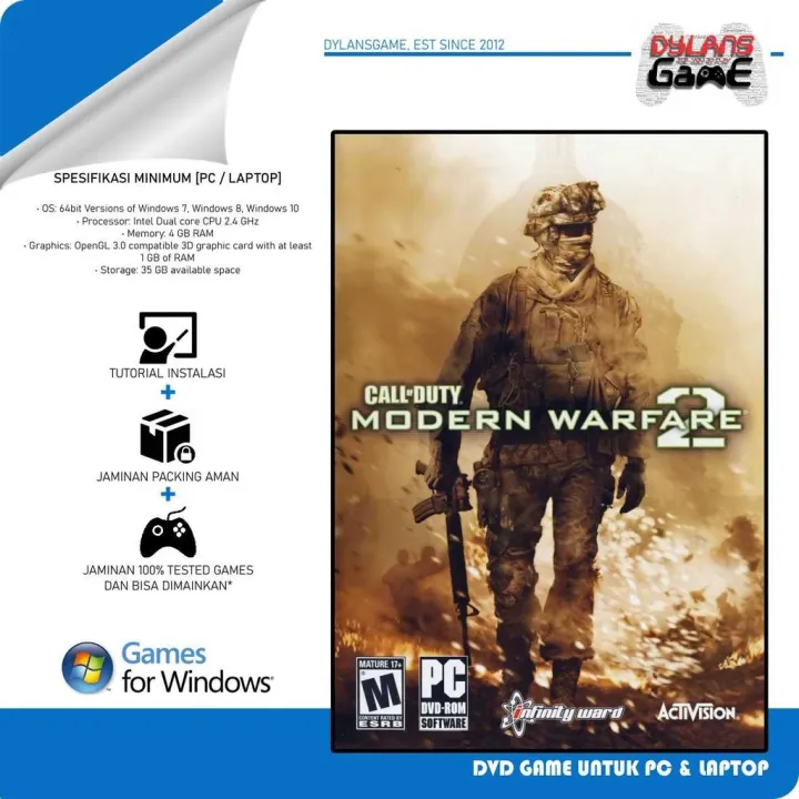 HOT SALE!♧ Call OF DUTY MODERN WARFARE 2 MW2 PC GAMES DVD GAME LAPTOP ...