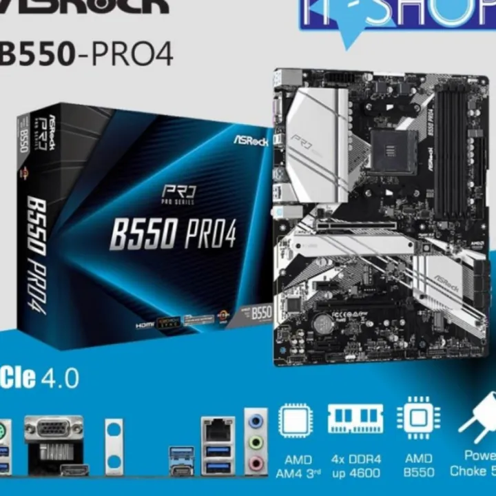 MOTHERBOARD ASROCK CHIPSET AMD B550 PRO4 SOCKET AM4 | Lazada Indonesia