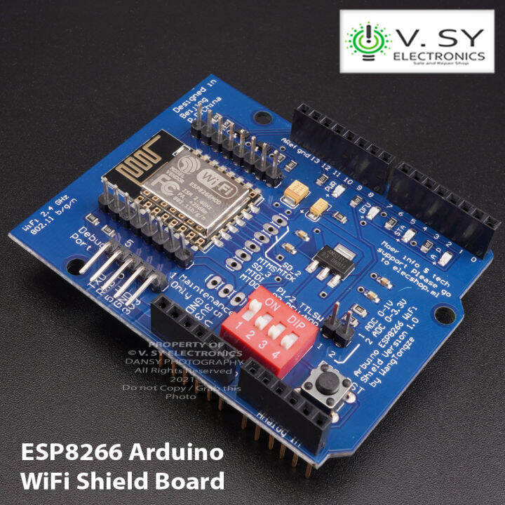 ESP8266 Wireless Wi-Fi Shield Board Module For Arduino UNO MEGA and ...