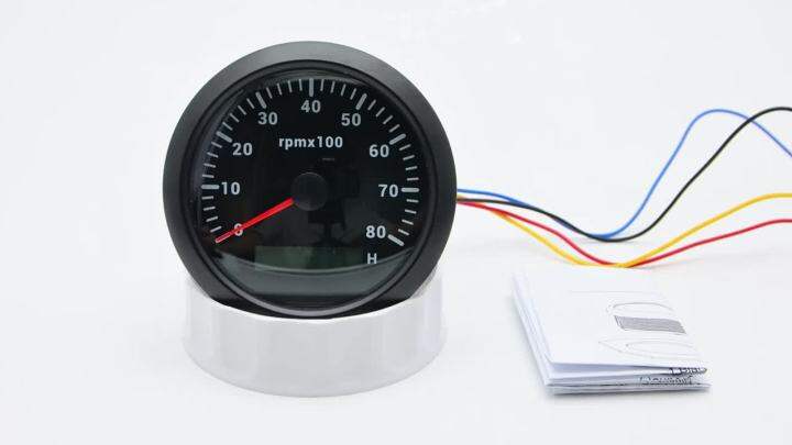 HD กันน้ำ Marine Digital Tachometer RPM รถบรรทุกเรือ Tacho Gauge 8K ...