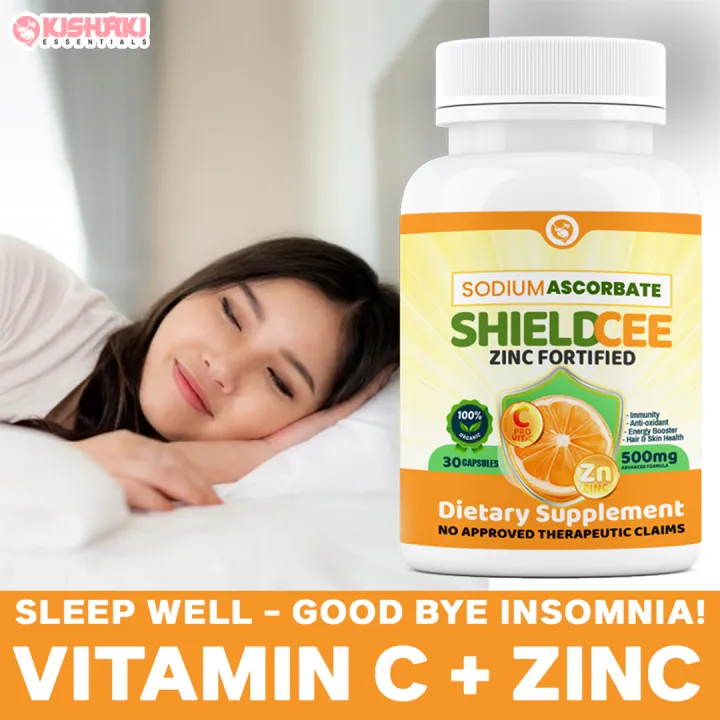 SHIELD CEE Sodium Ascorbate Zinc Immune Booster Vitamin C with Zinc ...