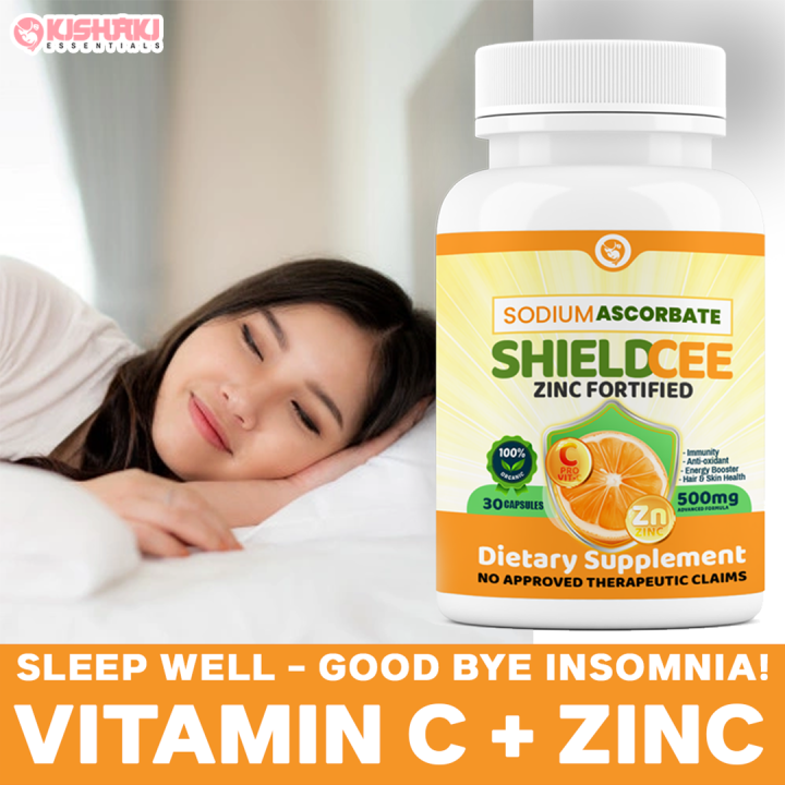 SHIELD CEE Non-Acidic & Authentic Vitamins C 500mg with 30 Capsules per ...