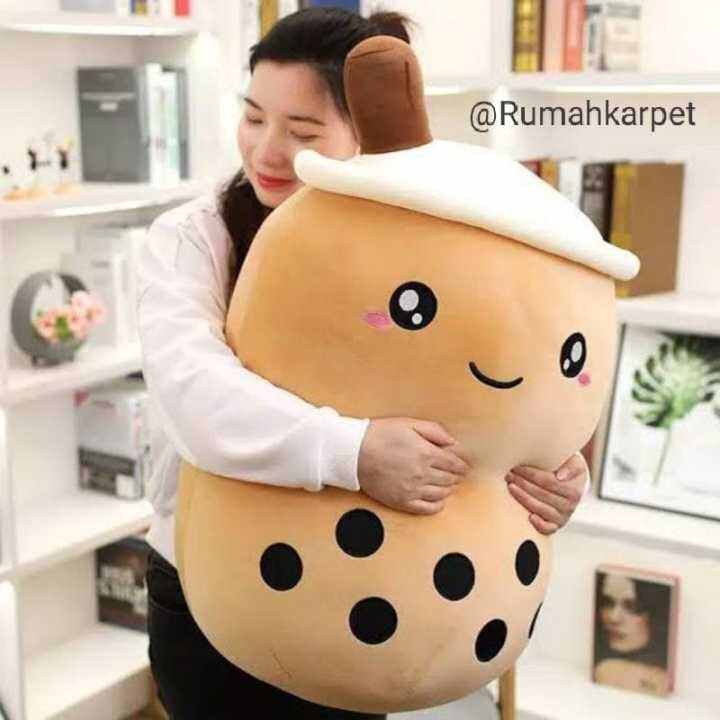 Boneka Boba Jumbo Ukuran 60 x 40 CM Seukuran Galon - Pink coklat cream ...