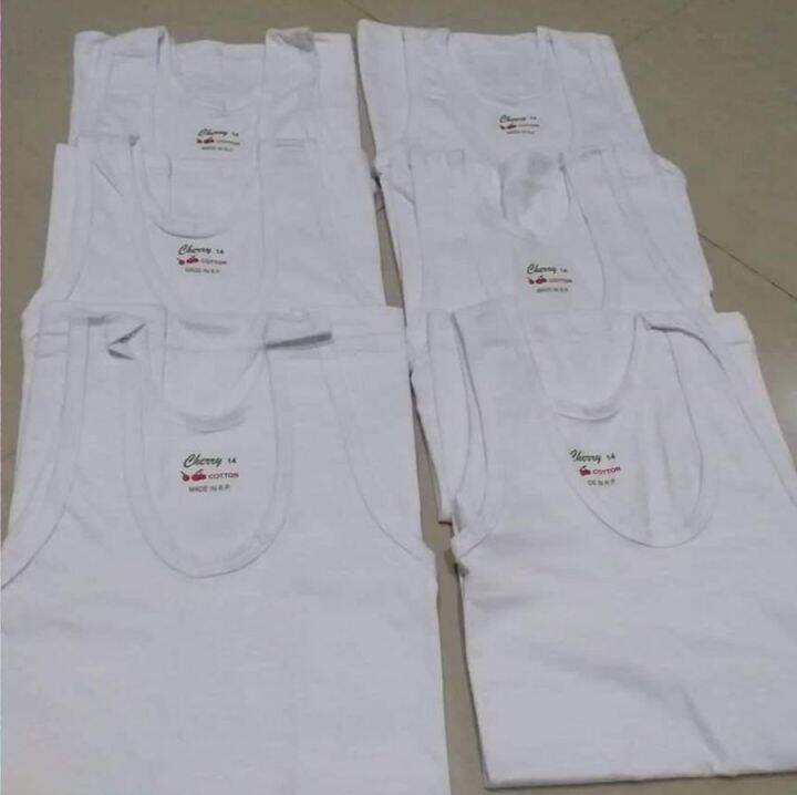 Kids Boy White Sando Cherry brand in 3pcs | Lazada PH