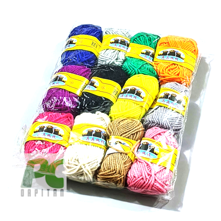 Yarn Assorted Color 12 Pieces per Pack | Lazada PH