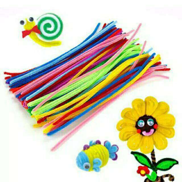 Kawat Bulu 10 pcs/ Pipe Cleaner/ Mainan Anak Sensori dan Montessori ...