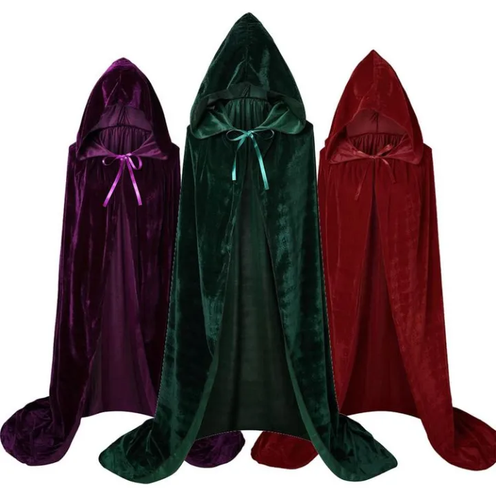 Halloween Hooded Witch Cloak Wizard Cowl Hood Cosplay Props Cosplay ...