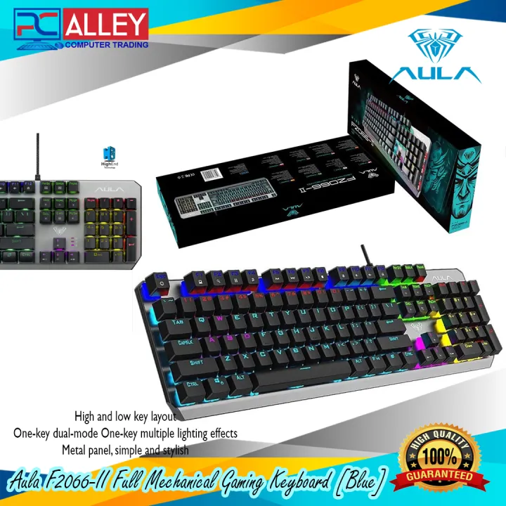 AULA - F2066-II WIND MECHANICAL GAMING KEYBOARD - BLUE SWITCHES ...