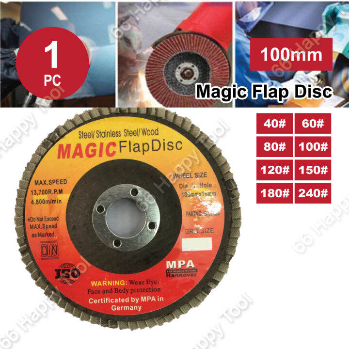 1pc Magic Flap Disc Red #40 - #240 Ready Stock Wheel Wood Steel ...