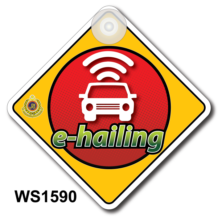 E-HAILING CAR WINDOW DECAL STICKER (PP BOARD) 150X150MM (WE ACCEPT ...