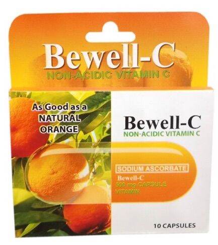 Bewell-C : The Non-Acidic Vitamin C 10 Capsules 1 pack sodium ascorbate ...